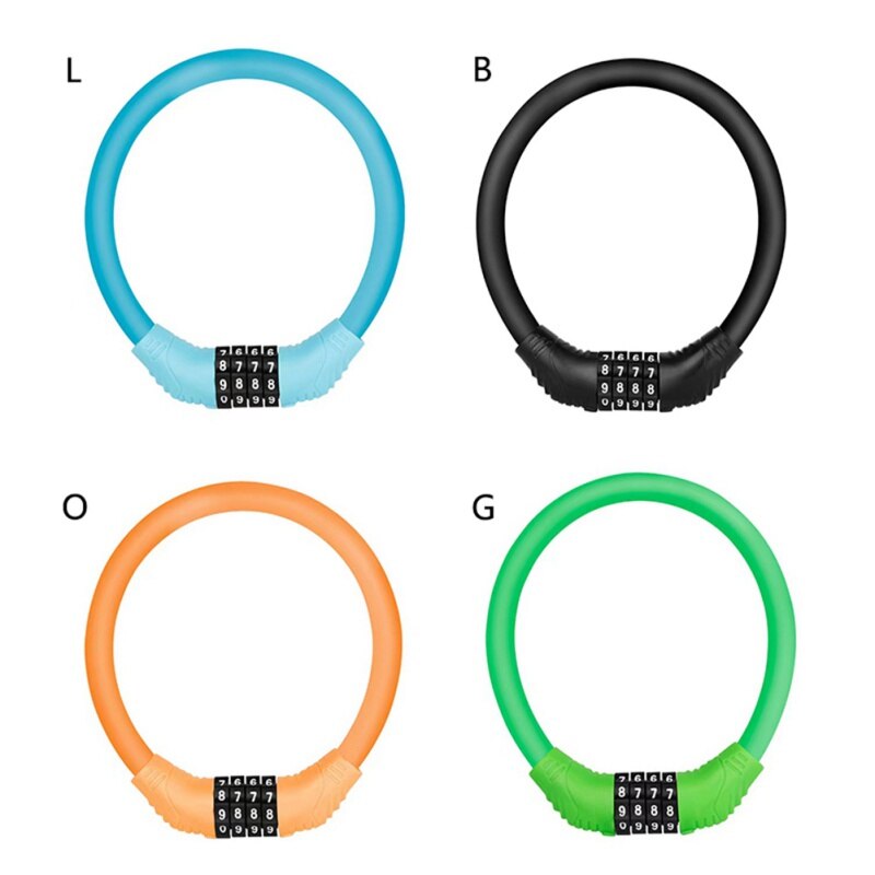 Bicycle Lock Bike 4 Digit Lock Anti-theft Portable... – Vicedeal