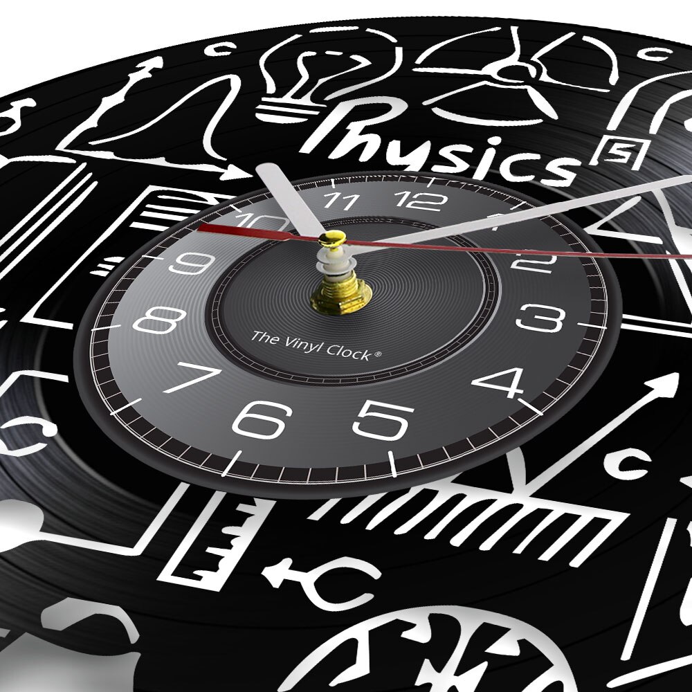 Physics Vinyl Record Wall Clock Study Theme Classr... – Grandado