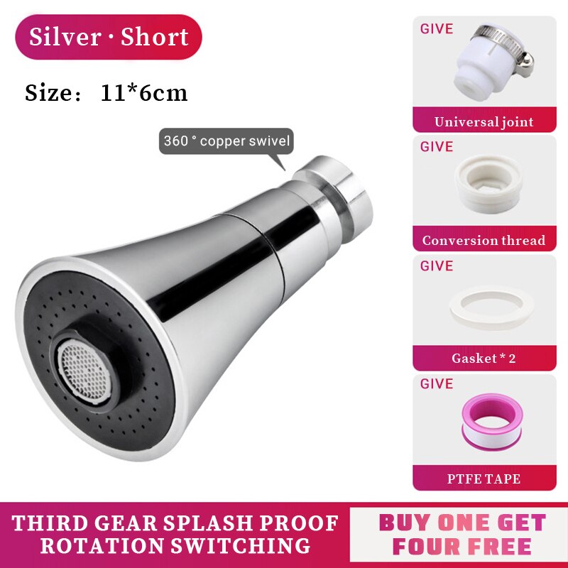 3 Modes Kitchen Faucet Aerator Universal Adjustabl... – Vicedeal