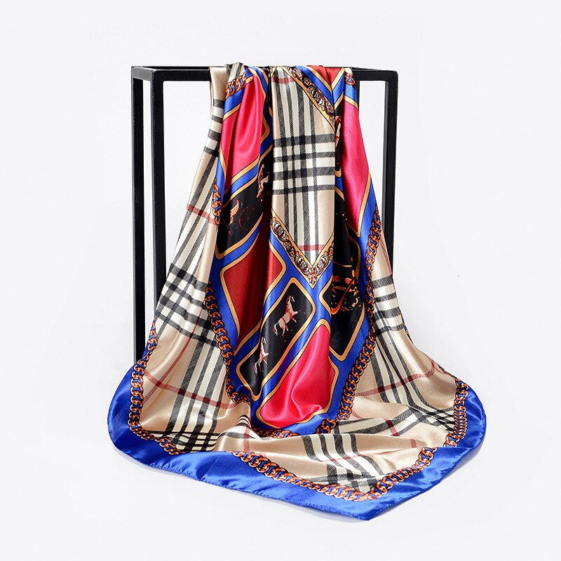 Women Scarves 90*90cm Satin Silk Square Head Hijab... – Grandado