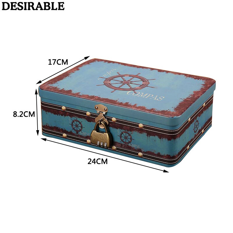 Large password lock Tin box jewelry card letter ph... – Grandado