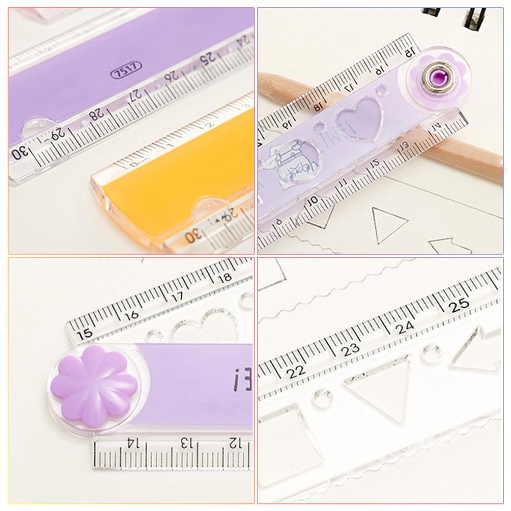 Colorful Folding Ruler Cute Geometry 30CM Foldable... – Vicedeal