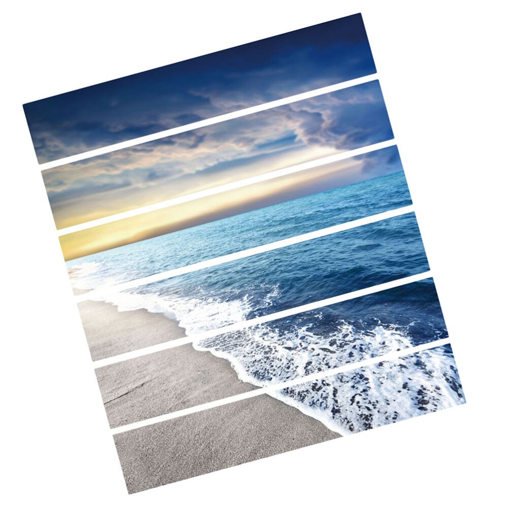3D Stairs Sticker Beach Scenery Decals Innovative ... – Grandado