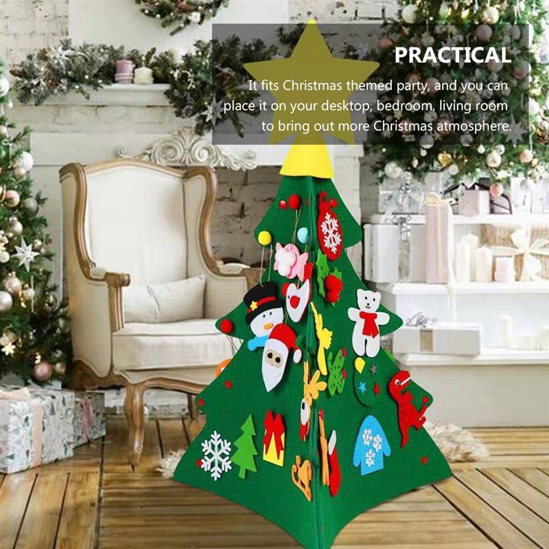 DIY Felt Christmas Tree Merry Xmas Tree Children F... – Grandado