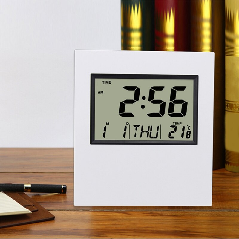 Multifunctional Table Clock Slim Digital Perpetual Calendar Electronic ...