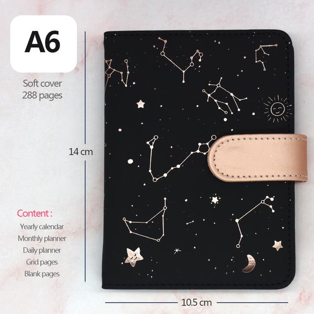 Notebook Agenda Planner Starry Sky Pattern A6 Smal... – Grandado