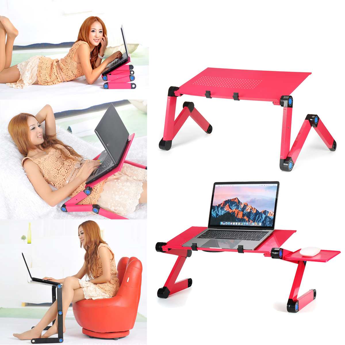 Tragbare Aluminium Laptop Schreibtisch 360 ° Einst... – Grandado
