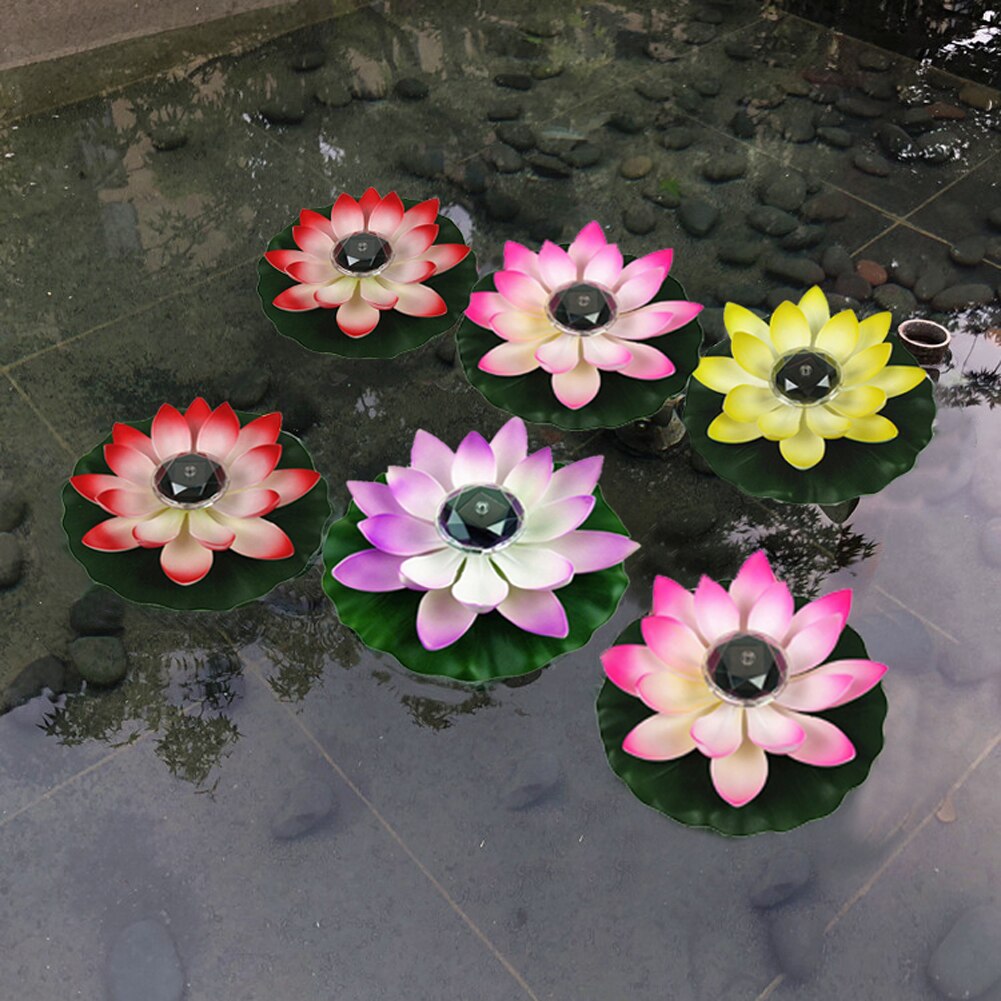 Solar LED Flower Light, 1pcs Artificial Lotus Shap... – Grandado