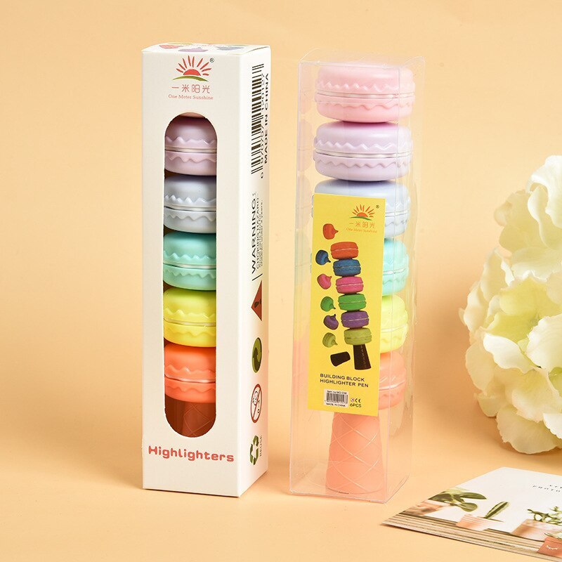 6 pcs/lot Mini Macaron Highlighter Kawaii 6 colors... – Vicedeal