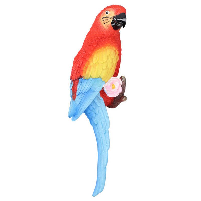 Parrot Sculpture Decorative Macaws Statues Tropica... – Grandado