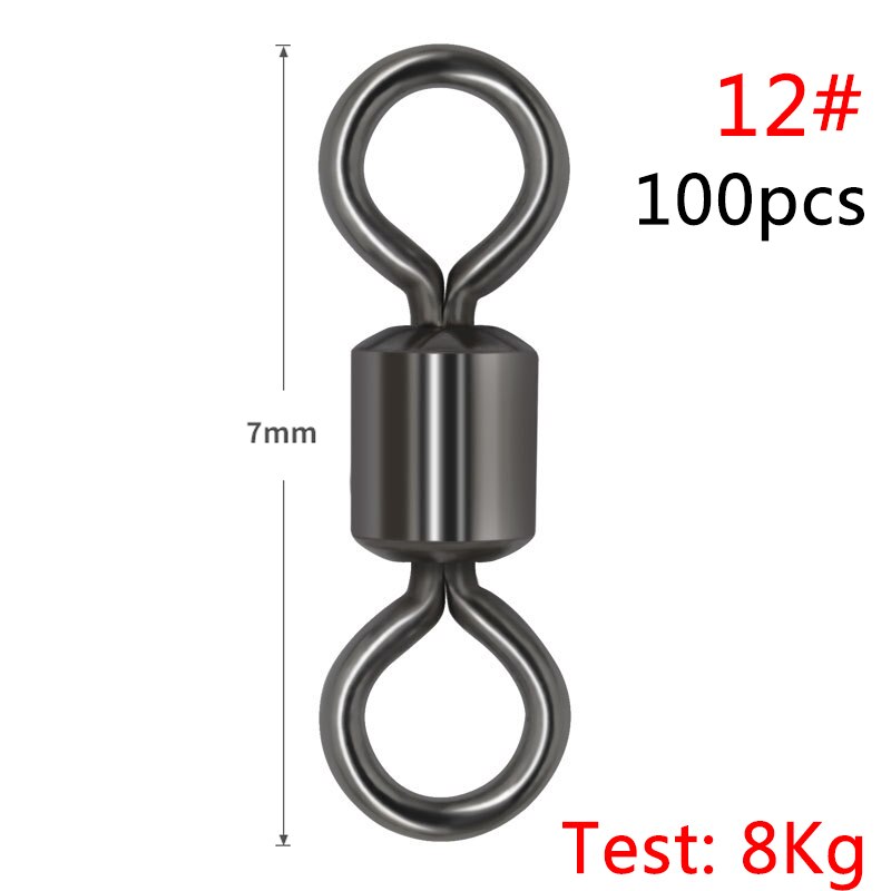 100PCS/Lot Fishing Swivels Ball Bearing Swivel wit... – Grandado