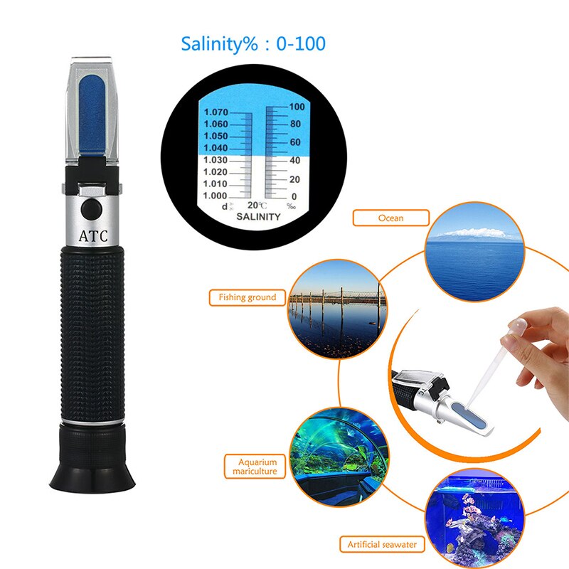 Salinity Refractometer Hand held 0~10% Salt Aquari... – Vicedeal