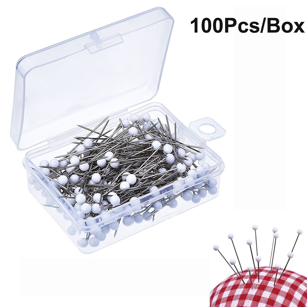 100pcs/set Sewing Needles Colored Glass Head Bead ... – Vicedeal