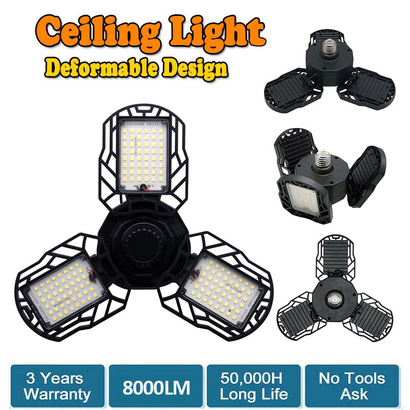 1pcs 360 Degrees Triple Garage Light Glow Deformab... – Vicedeal