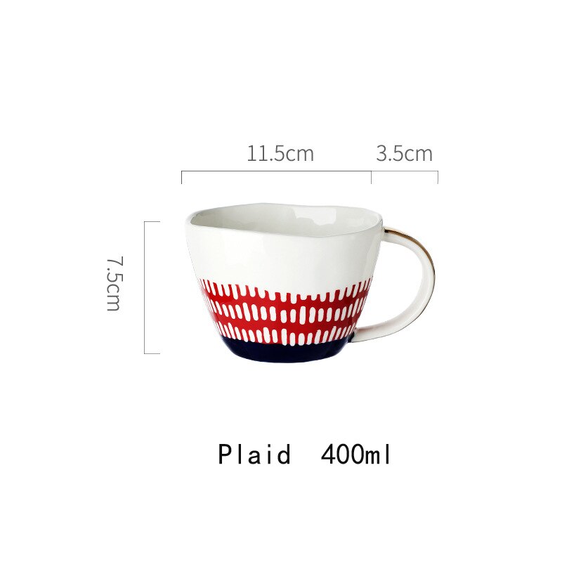 Geometric Ceramic Mugs 400ml Irregular Shaped Tea ... – Grandado