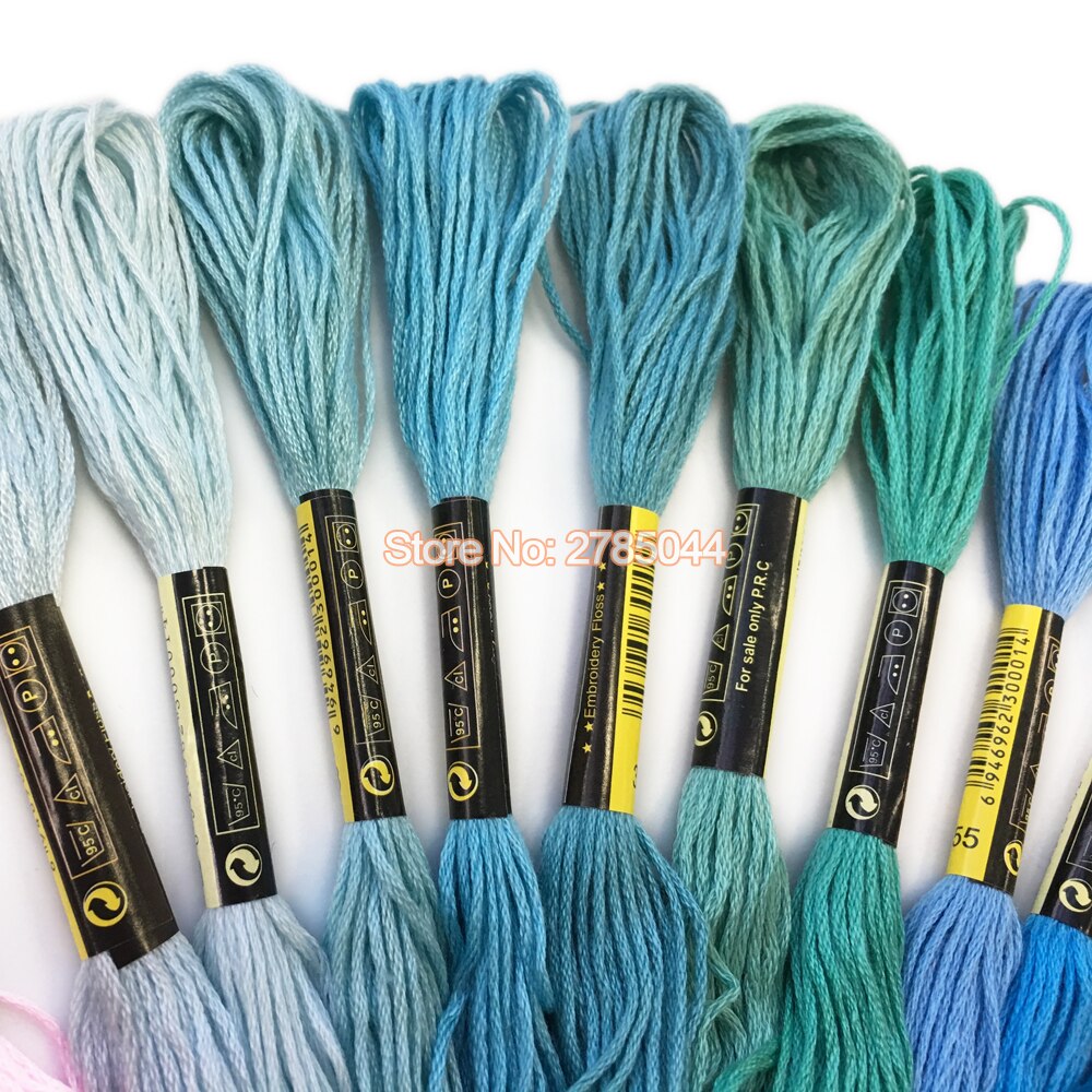 Sanbest 50 stykker flerfarvet korssting broderitrå... – Grandado