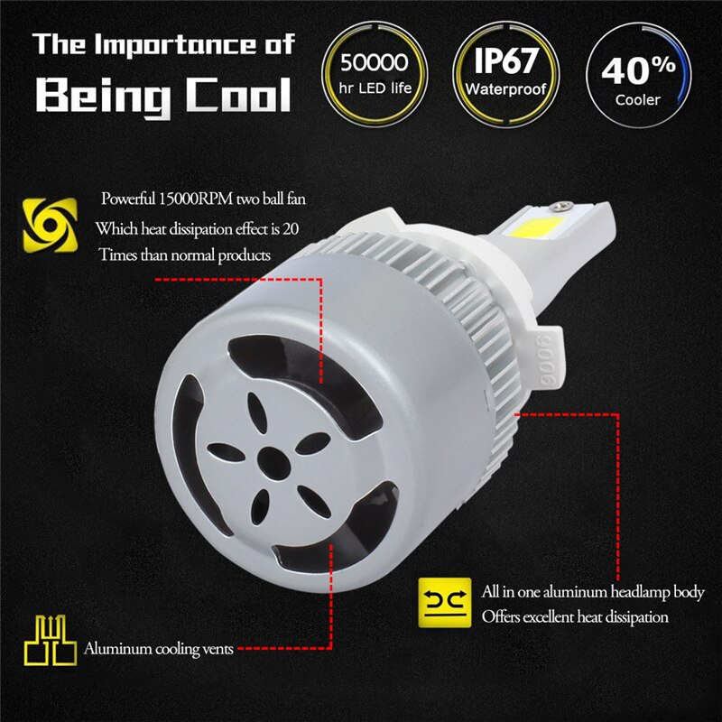 Auto Accessoires Auto Koplampen Led Licht 9005/900... – Vicedeal