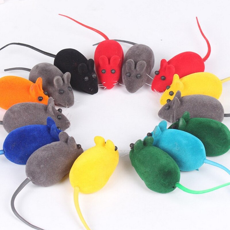 Cat Toy Colorful little Mouse Toy Vocal Pet Toy In... – Grandado