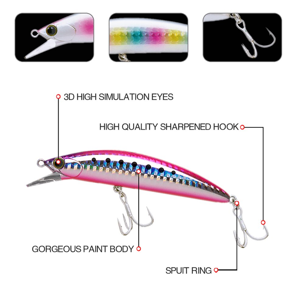 Fangbait Heavy surfer minnow 90MM 28G Sinking Minn... – Grandado
