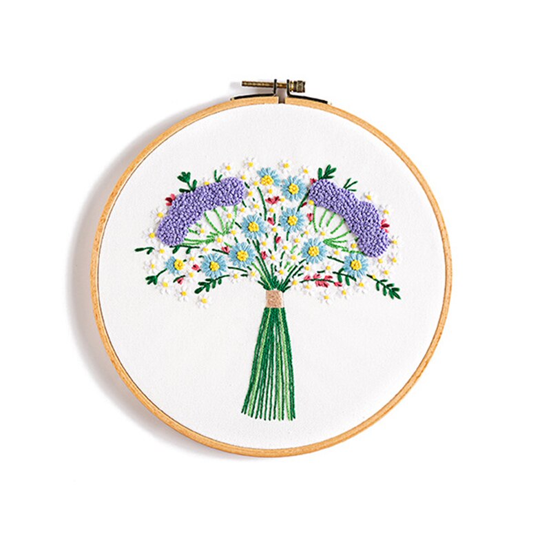 DIY Embroidery Set with Floss Hoop Needles Cloth F... – Grandado