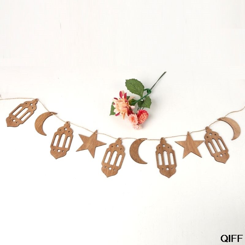 Islam Eid Ramadan Mubarak Decorations Wooden Hangi... – Grandado