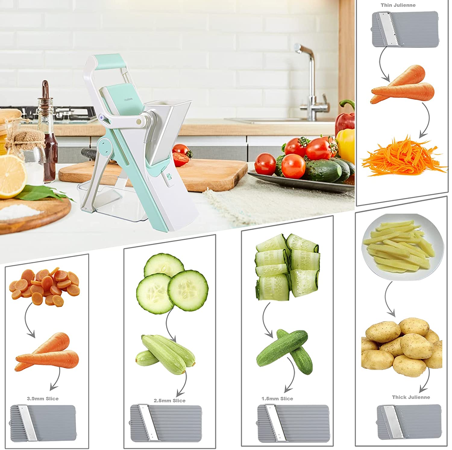 5-in-1 vegetable cutter slicer multifunctional veg... – Grandado