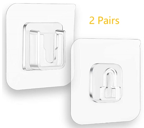10 Pairs Double Sided Adhesive Wall Hooks Transpar... – Grandado