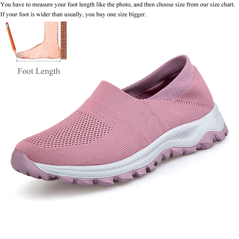 Ventilerande slip on walking skor dam korg femme s... – Grandado