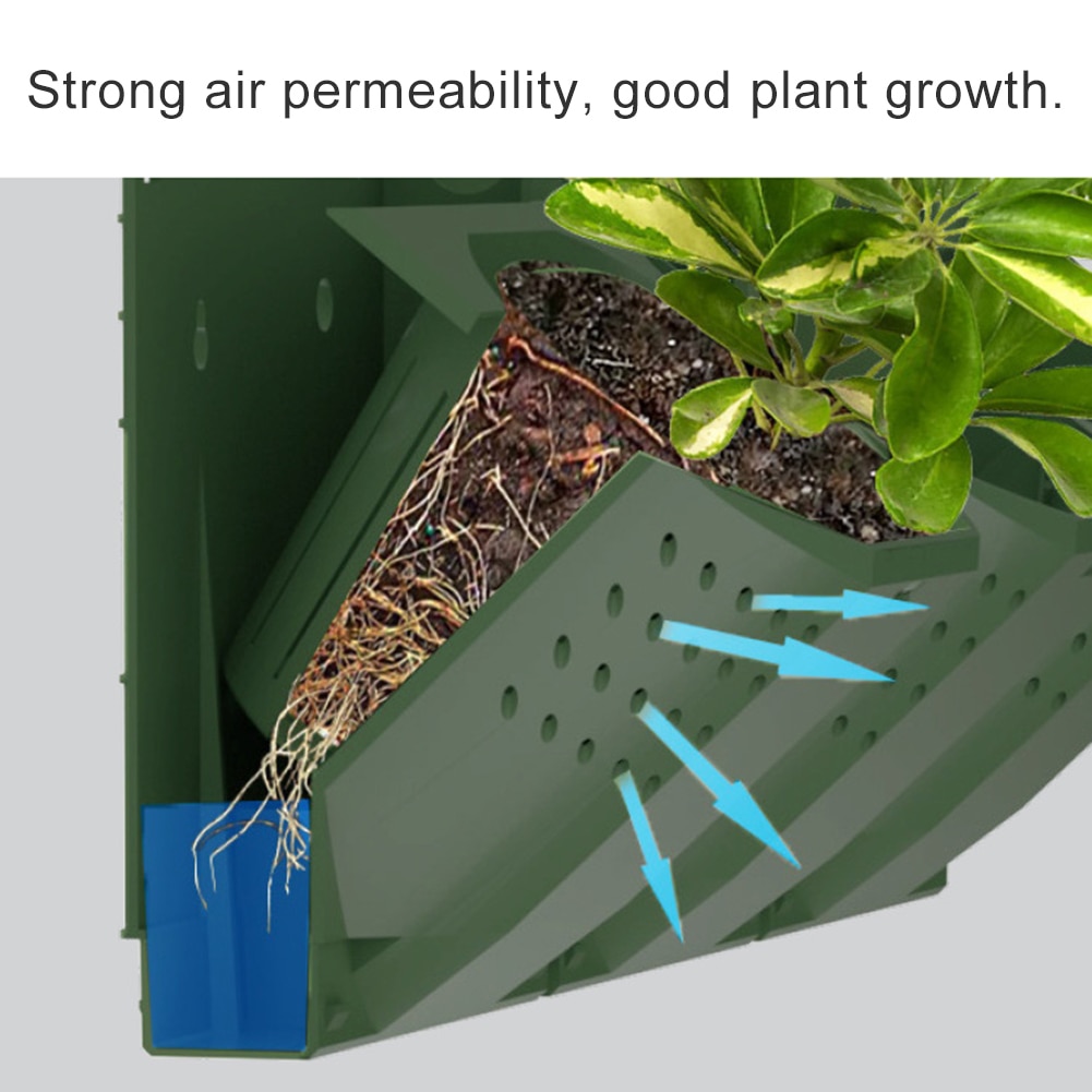 Wall Mounted Multi Holes Flower Pot Container Gard... – Grandado