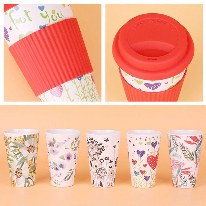 Portable Practical 400ml Reusable Bamboo Fibre Cof... – Grandado