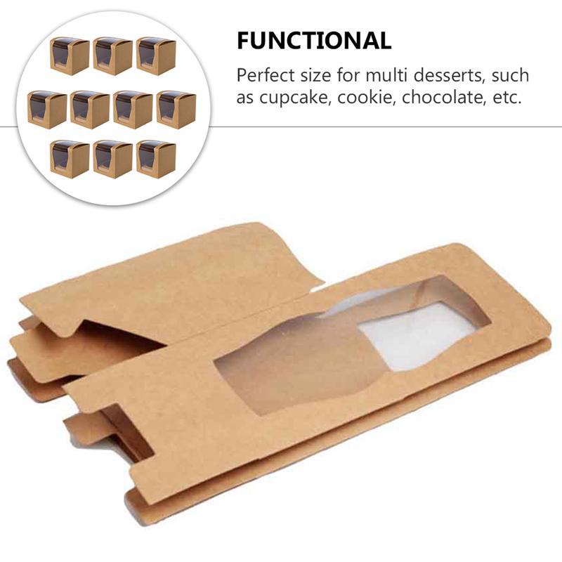 10PCS Kraft Paper Cake Box Desserts Pastries Cooki... – Grandado