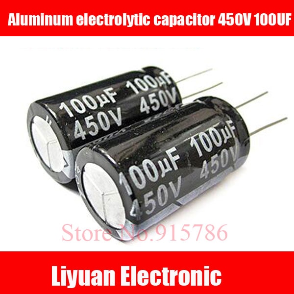 5pcs 100UF 450V Electrolytic Capacitor 450V 100UF ... – Grandado