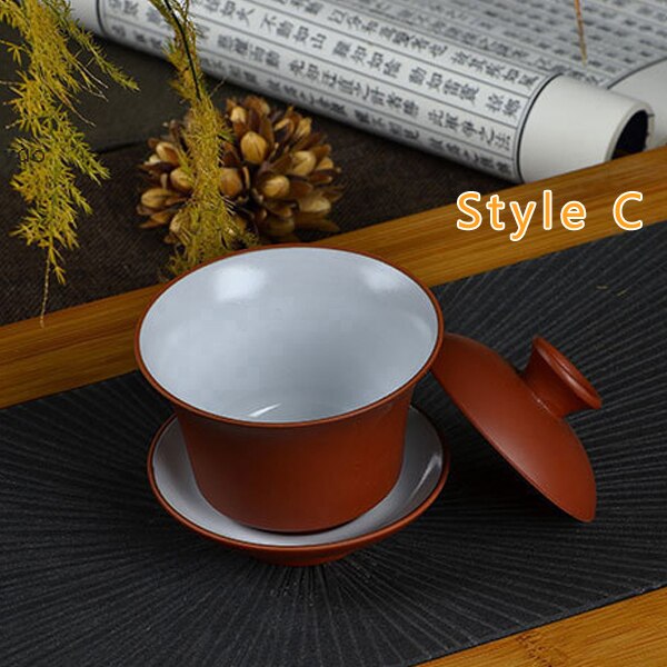 Teaset Elegante Gaiwan Chinese Thee Cup paarse kle... – Vicedeal