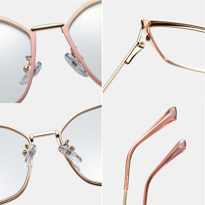 SHAUNA Spring Hinge Women Metal Cat Eye Optical Ey... – Vicedeal