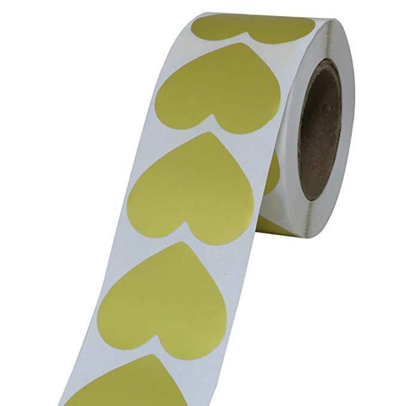 500pcs/roll 8 Colors Heart-shaped Stickers Wedding... – Grandado