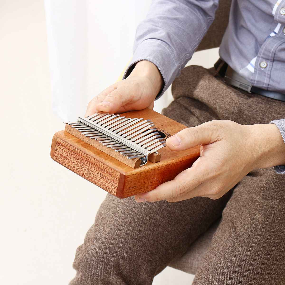 17 Key EQ Kalimba Thumb Piano w/Tuner Hammer Afric... – Vicedeal