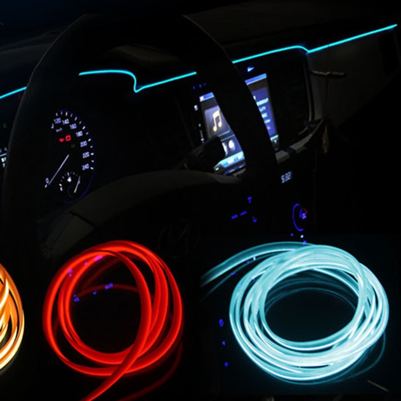 DUU 3M Auto Interior del coche LED EL cable cuerda... – Grandado