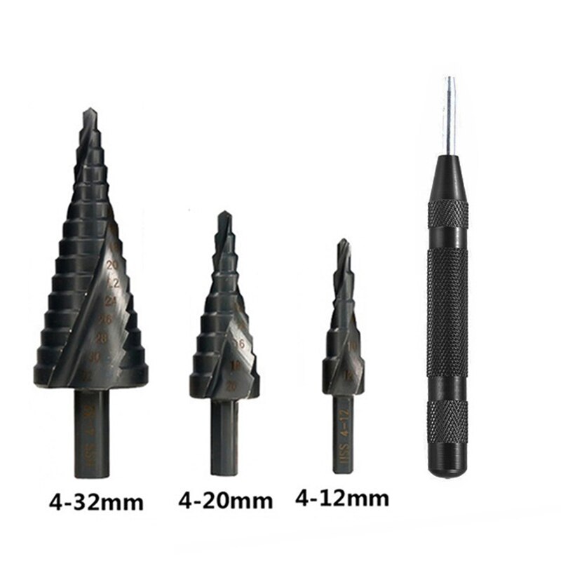 4-12/20/32mm HSS Cobalt Step Drill Bit Set Nitroge... – Grandado