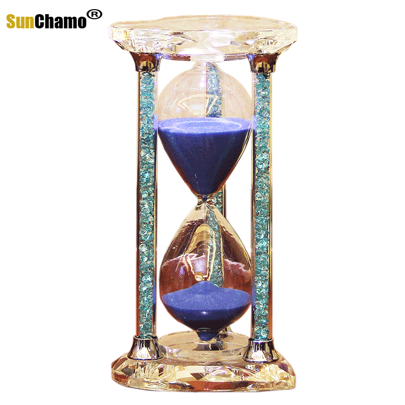 Crystal Hourglass Timer 30/60 Minutes Decorations ... – Vicedeal