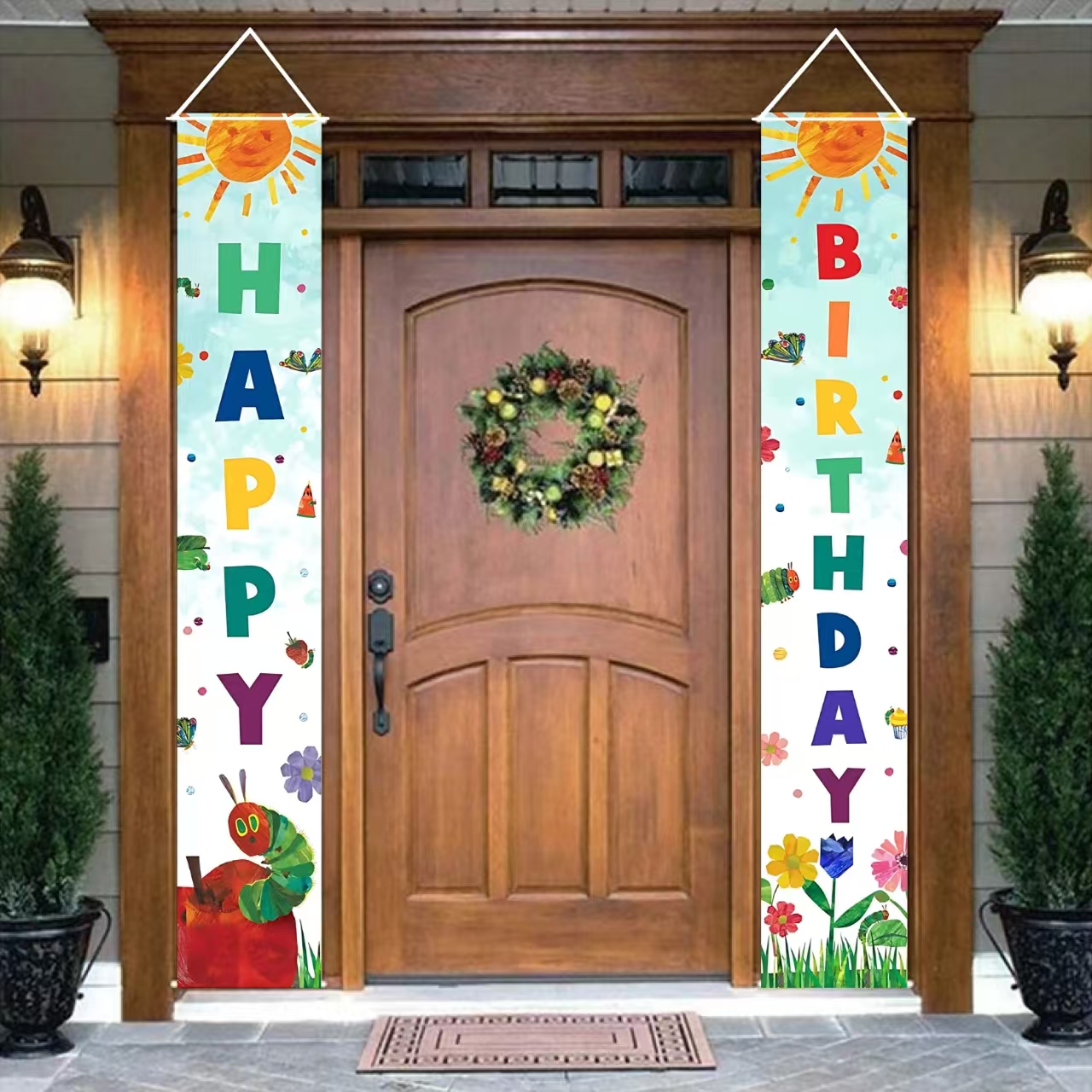 The Cute Hungry Caterpillar Happy Birthday Banner ... – Grandado