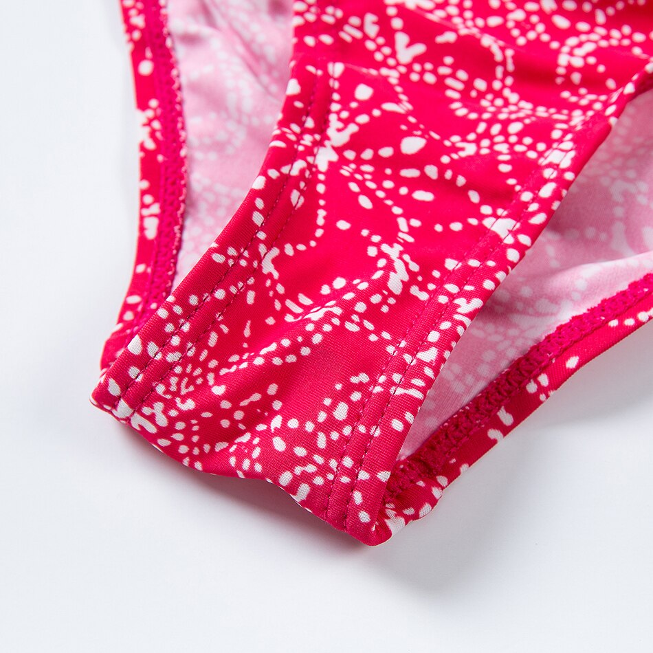 3-12 Years Girls Swimsuit One Piece Red Ruffle Sty... – Vicedeal