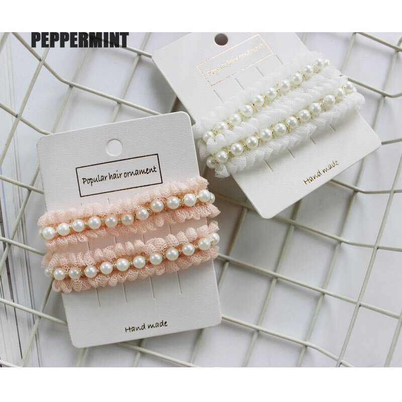 1yard Pink Lace Pearl Beaded Mesh Folded Lace Fabr... – Grandado