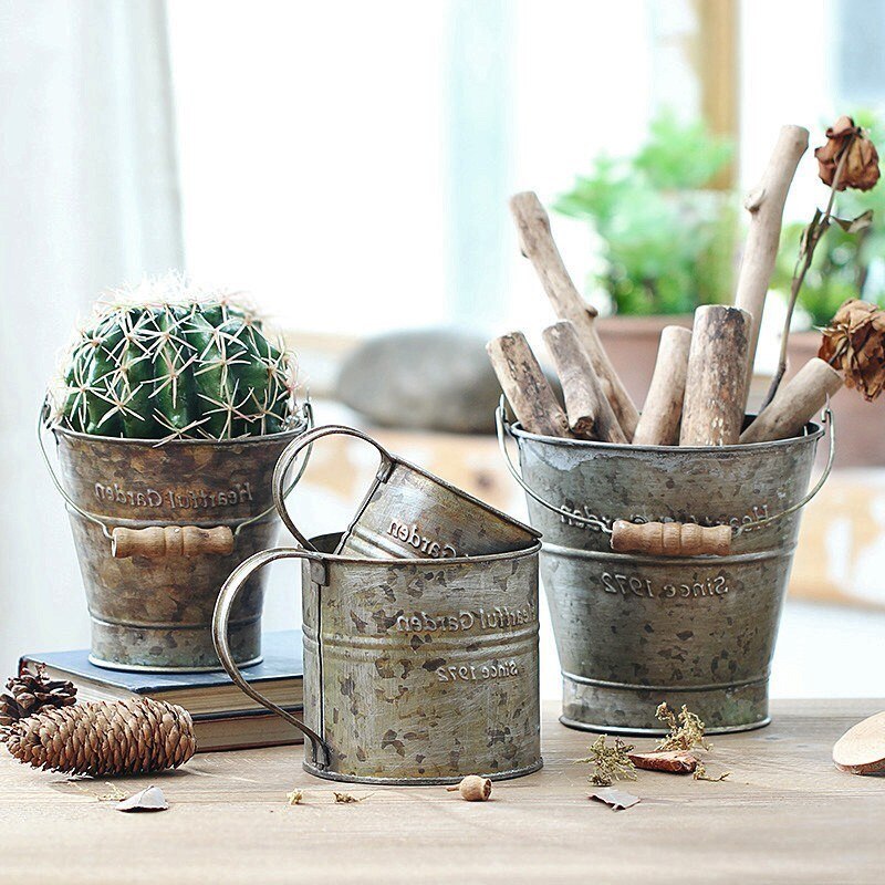 Vintage English Wrought Iron Portable Flower Pots ... – Grandado