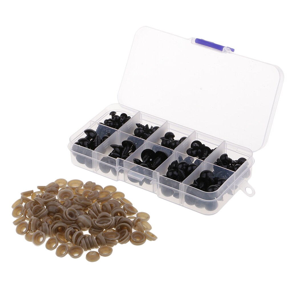 142Pcs Gemengde Grootte 6/8/9/10/12Mm Zwart Plasti... – Grandado