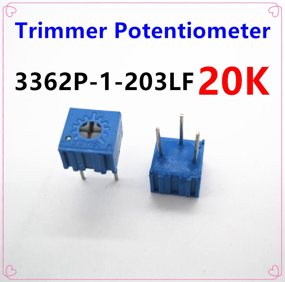 15 pièces potentiomètre réglable 3362 P 20 K 203 r... – Grandado