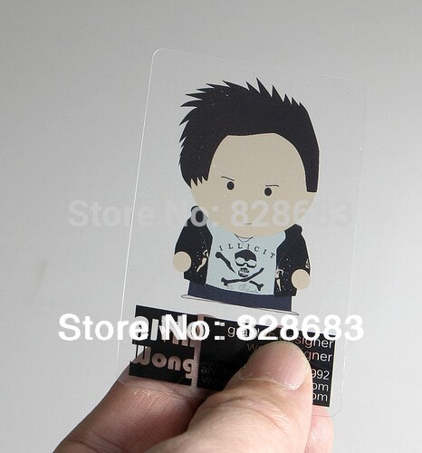 200pcs one faced transparency PVC business card an... – Grandado