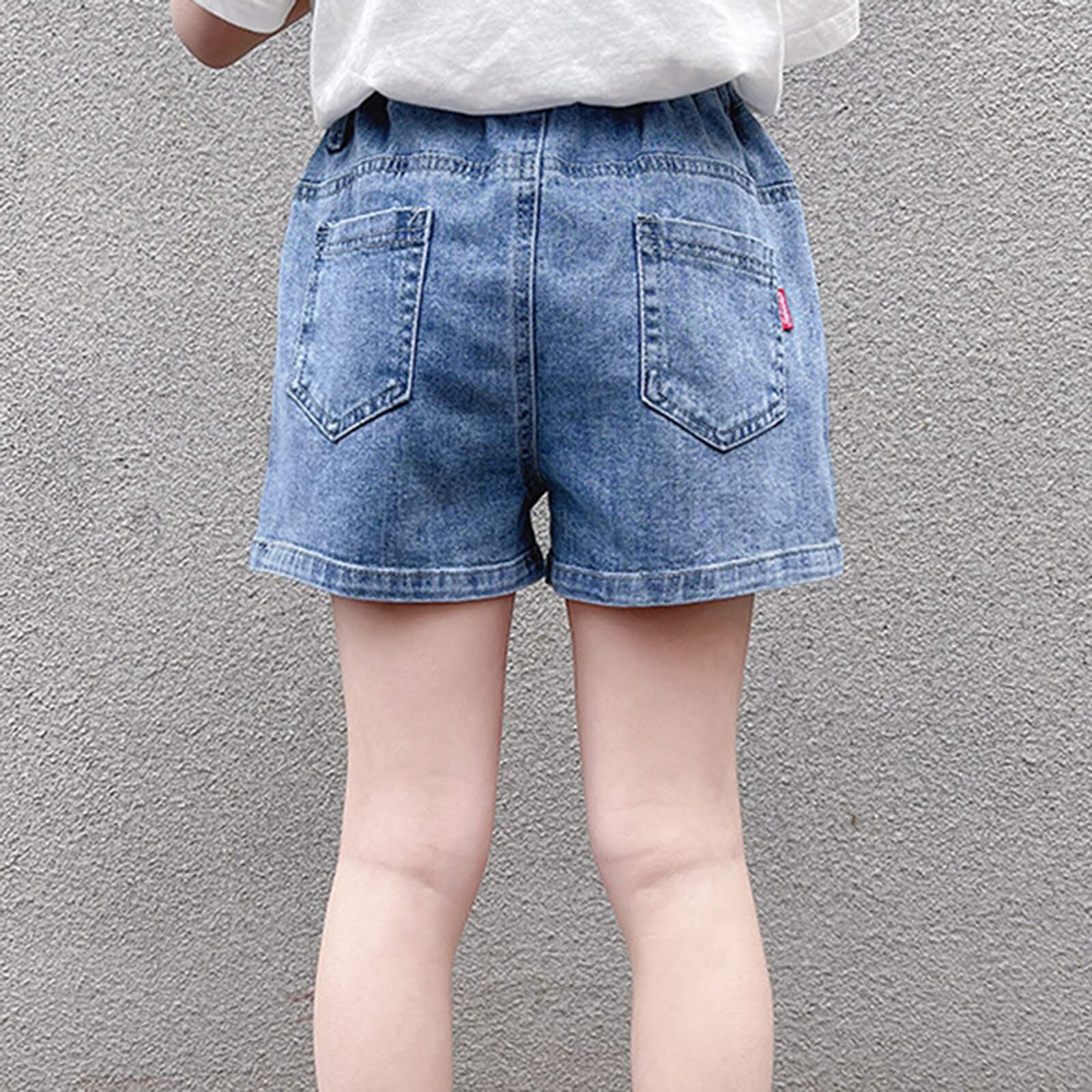 Teenage Girls High Waist Jeans Shorts Love Embroid... – Grandado