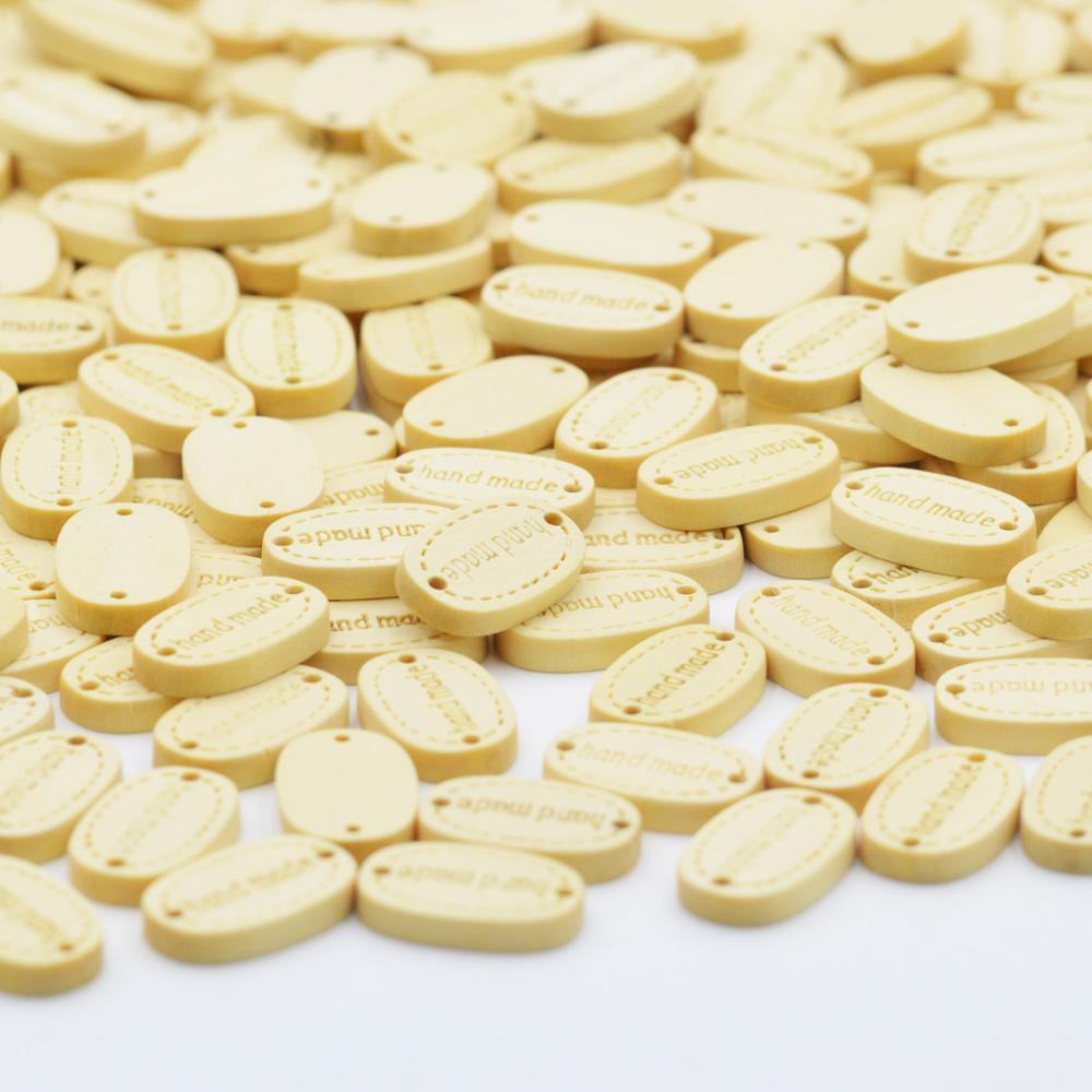 50pcs Wood Handmade Label Tags Sewing Garment Embo... – Grandado