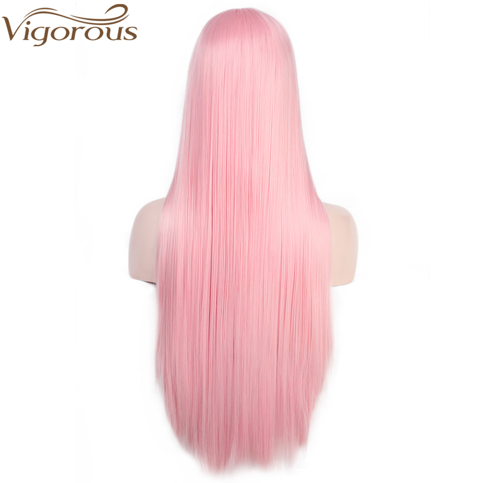 Vigorous Pink Lace Front Wig Swiss Lace Natural Gl... – Vicedeal