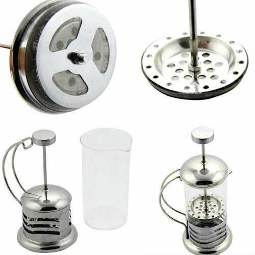 GLASS CAFETIERE COFFEE PRESS PLUNGER STAINLESS STE... – Grandado
